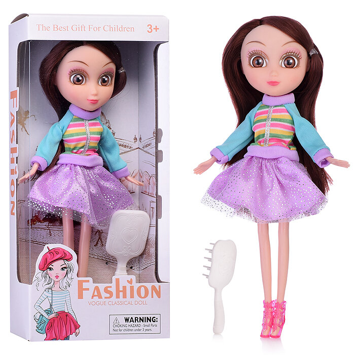 Кукла 83004 "Эмма" с расческой, 25 см. , детям от 3 лет, в коробке