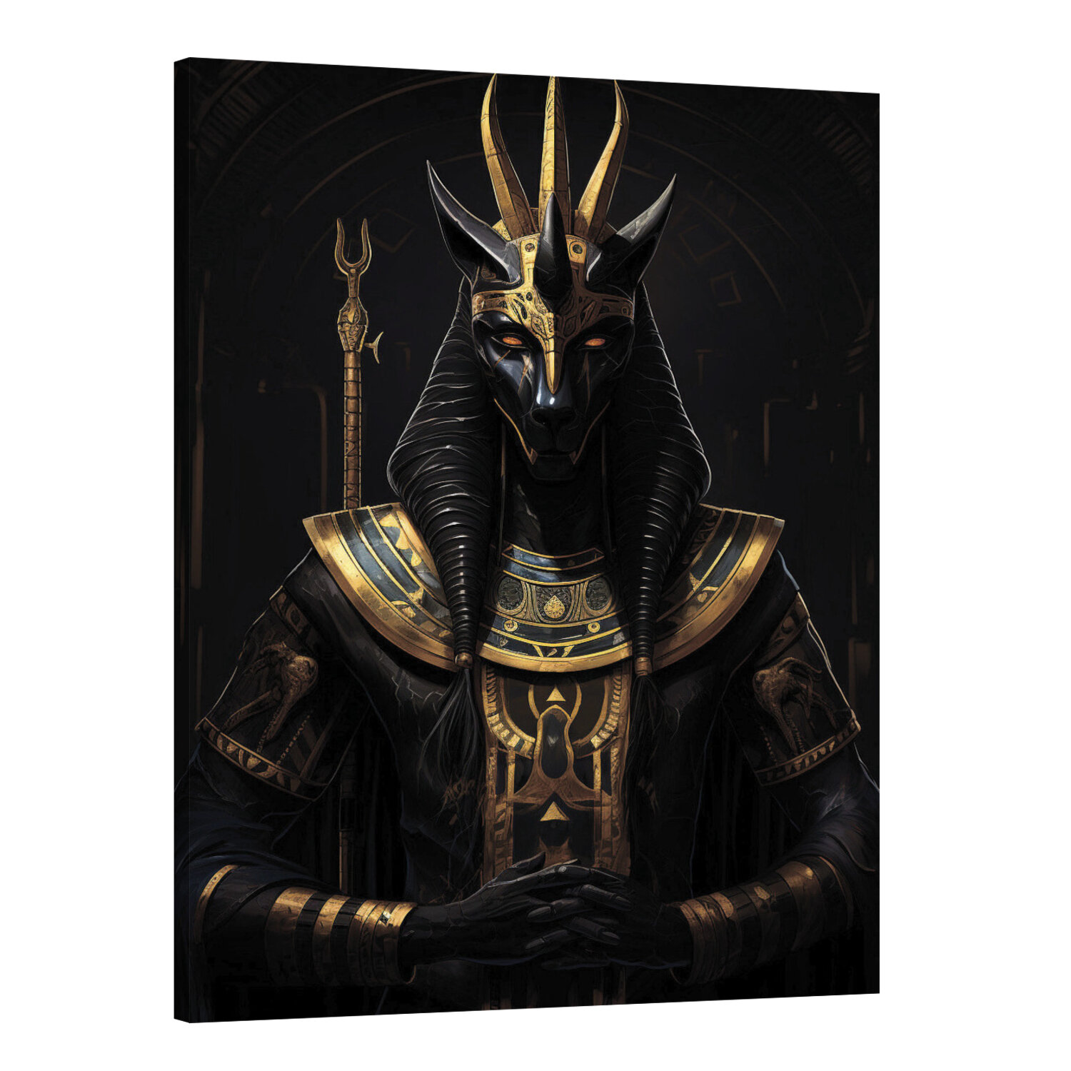 Интерьерная картина 50х70 "Анубис: страж справедливой судьбы"