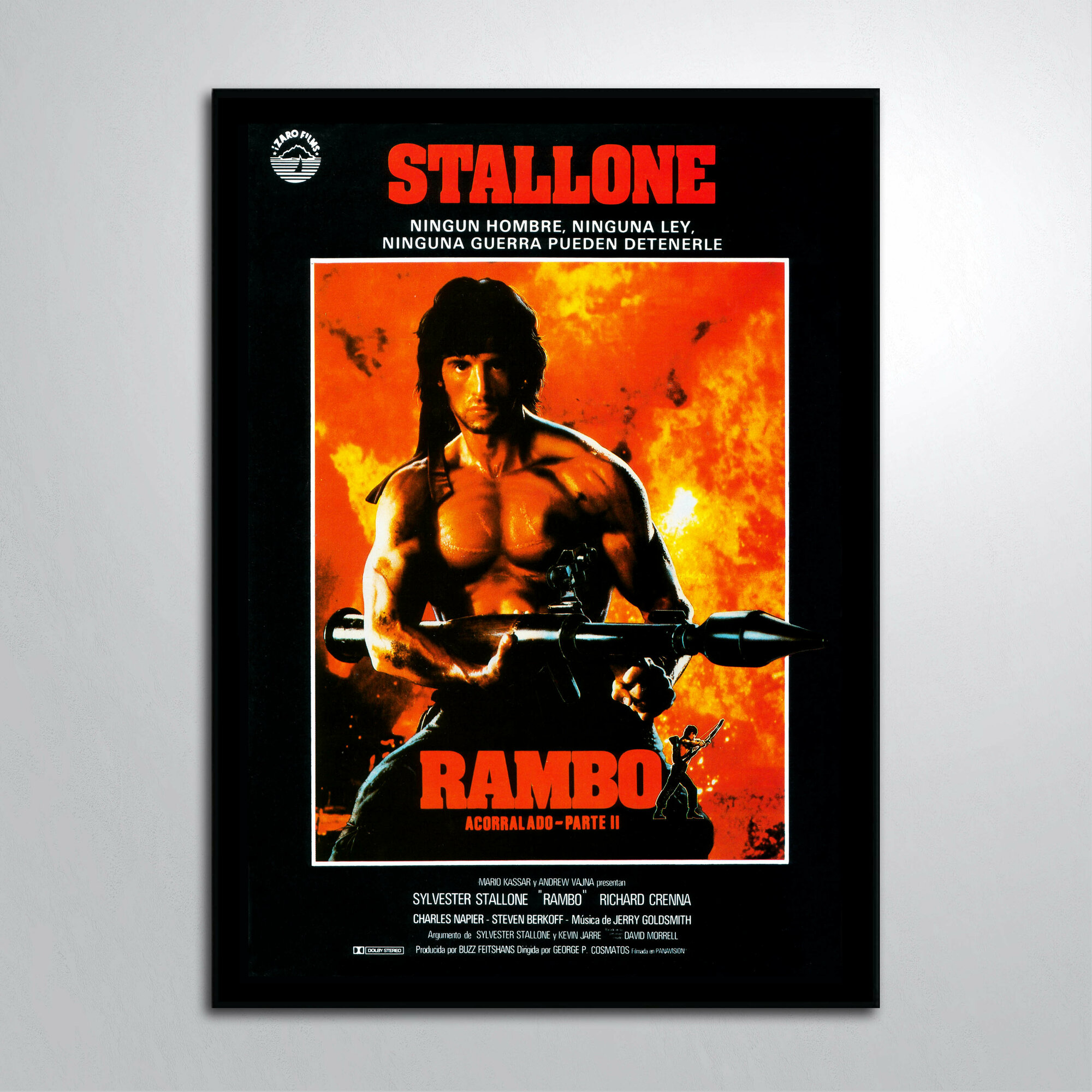 Постер без рамы/Рэмбо Первая кровь 2 Сильвестр Сталлоне Огонь Rambo First Blood