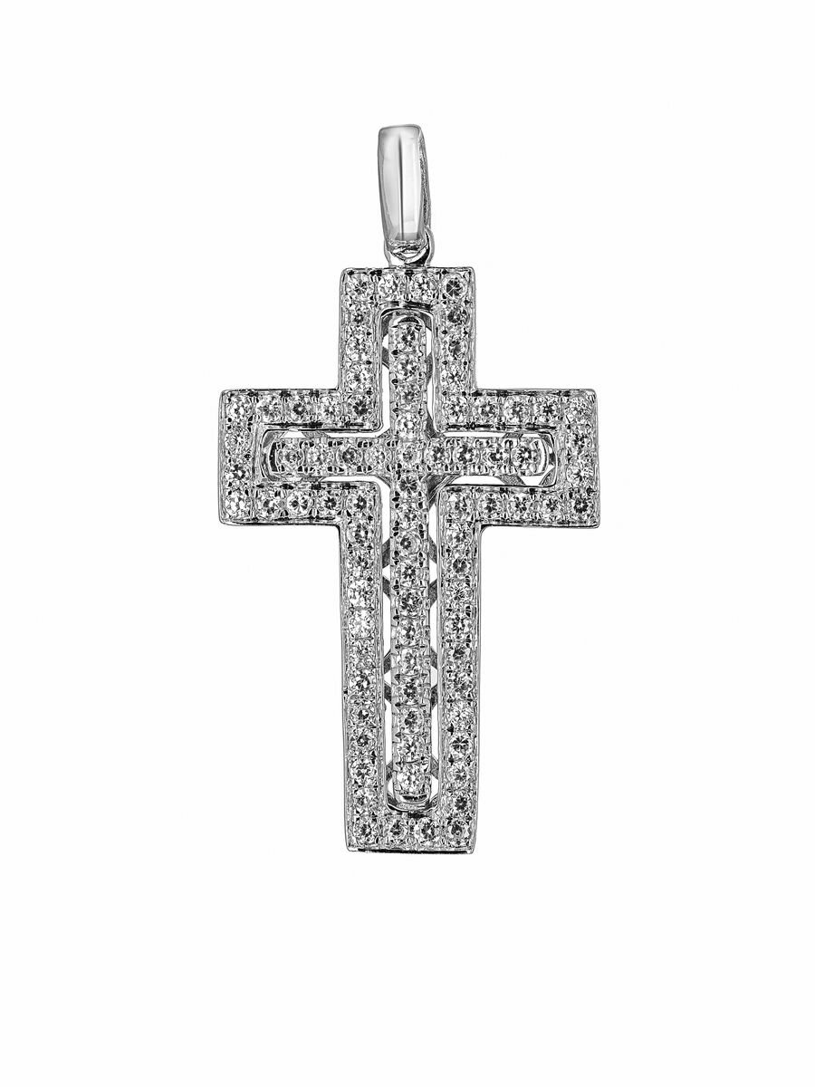 Подвеска, серебро, 925 проба, родирование, фианит