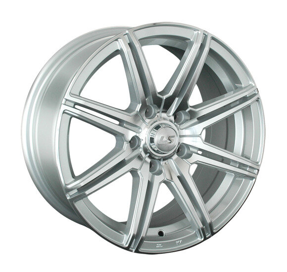 Колесный диск LS LS757 16x7" PCD5x108 ET40 D73,1 серебристый с полированными лучами