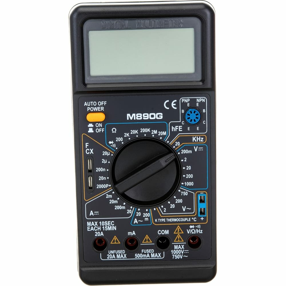 Цифровой мультиметр WHDZ M890G, для комфортного использования оснащен большим