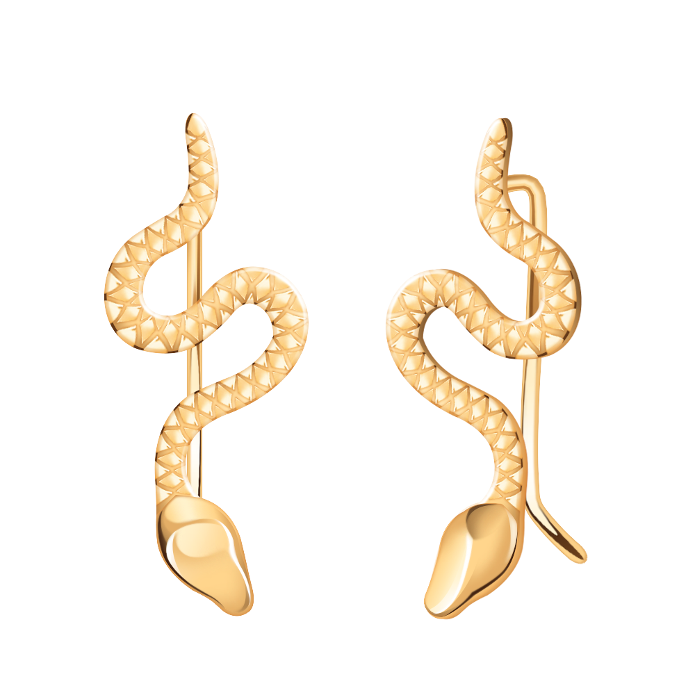 Серьги, красное золото, 585 проба