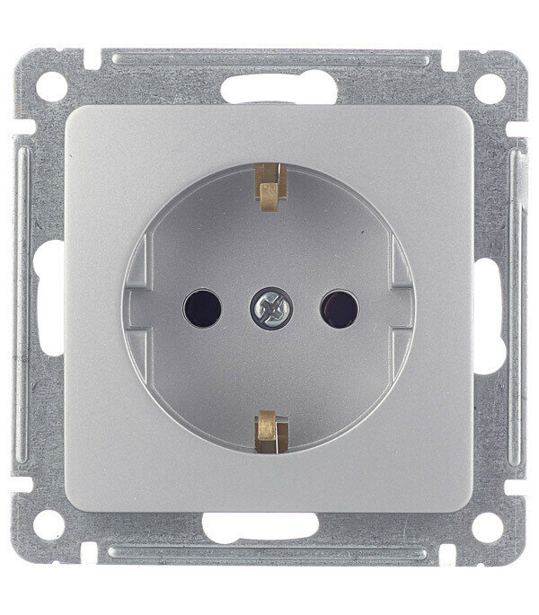 Розетка Hegel Master встраиваемая серебро (РС16-411-06) Hegel РС16-411-06