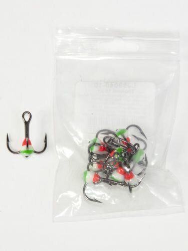 Крючок-тройник Lucky John с каплейразмер 006, цвет 10