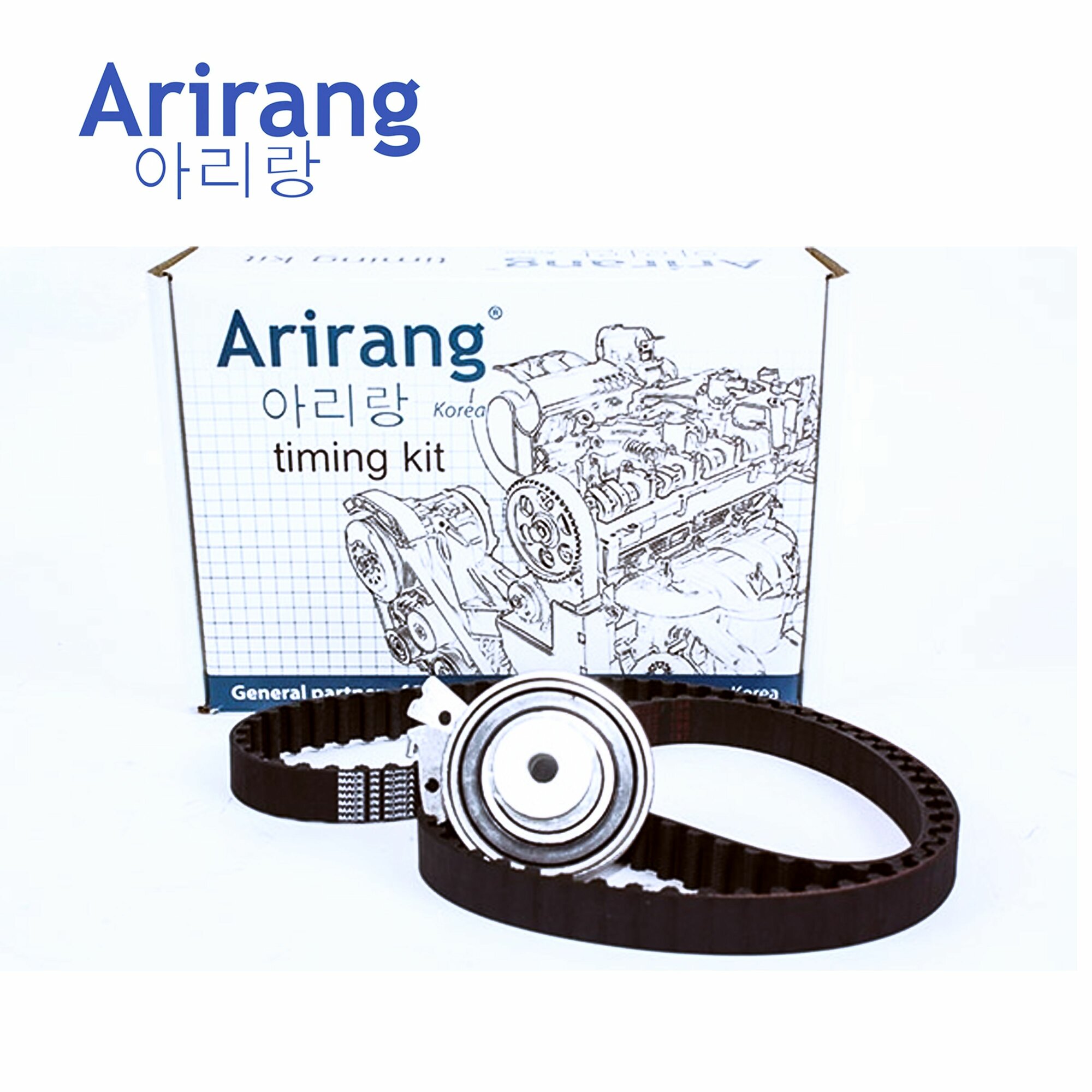 Ремкомплект ремня ГРМ для Chevrolet Aveo 1.5 8V/ Lanos 1.5, Daewoo Nexia 1.5 / арт. ARG104001 / бренд ARIRANG / OEM 90499401