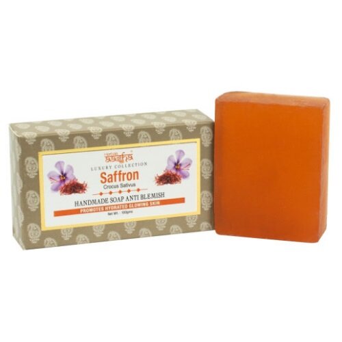 SAFFRON Handmade Soap Anti Blemish, Aasha Herbals (шафран мыло ручной работы от пятен, Ааша Хербалс), 100 г.