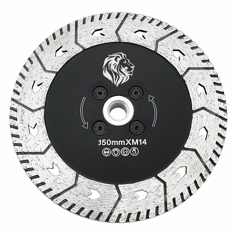 Диск алмазный для резки и шлифовки гранита KING Multi WG 150 мм, фланец M14