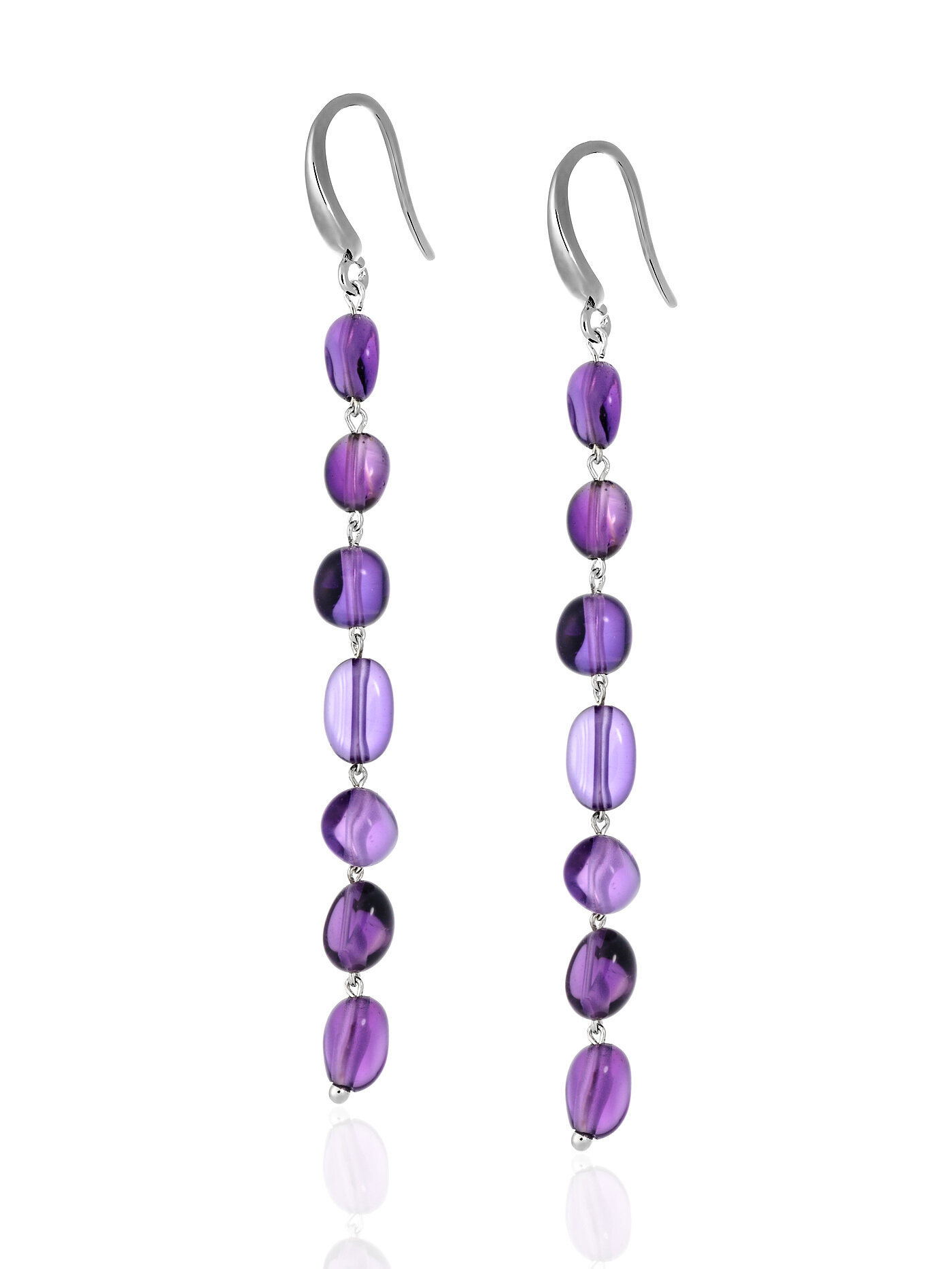 Серьги, аметист