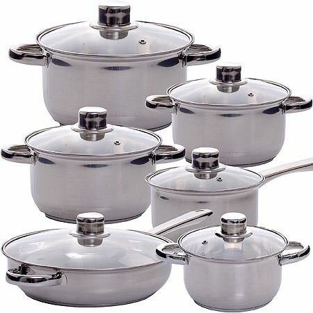 Набор посуды 12 предметов 1,4+1,4+2+2,9+4,9+2л 25749 MB KSMB-25749