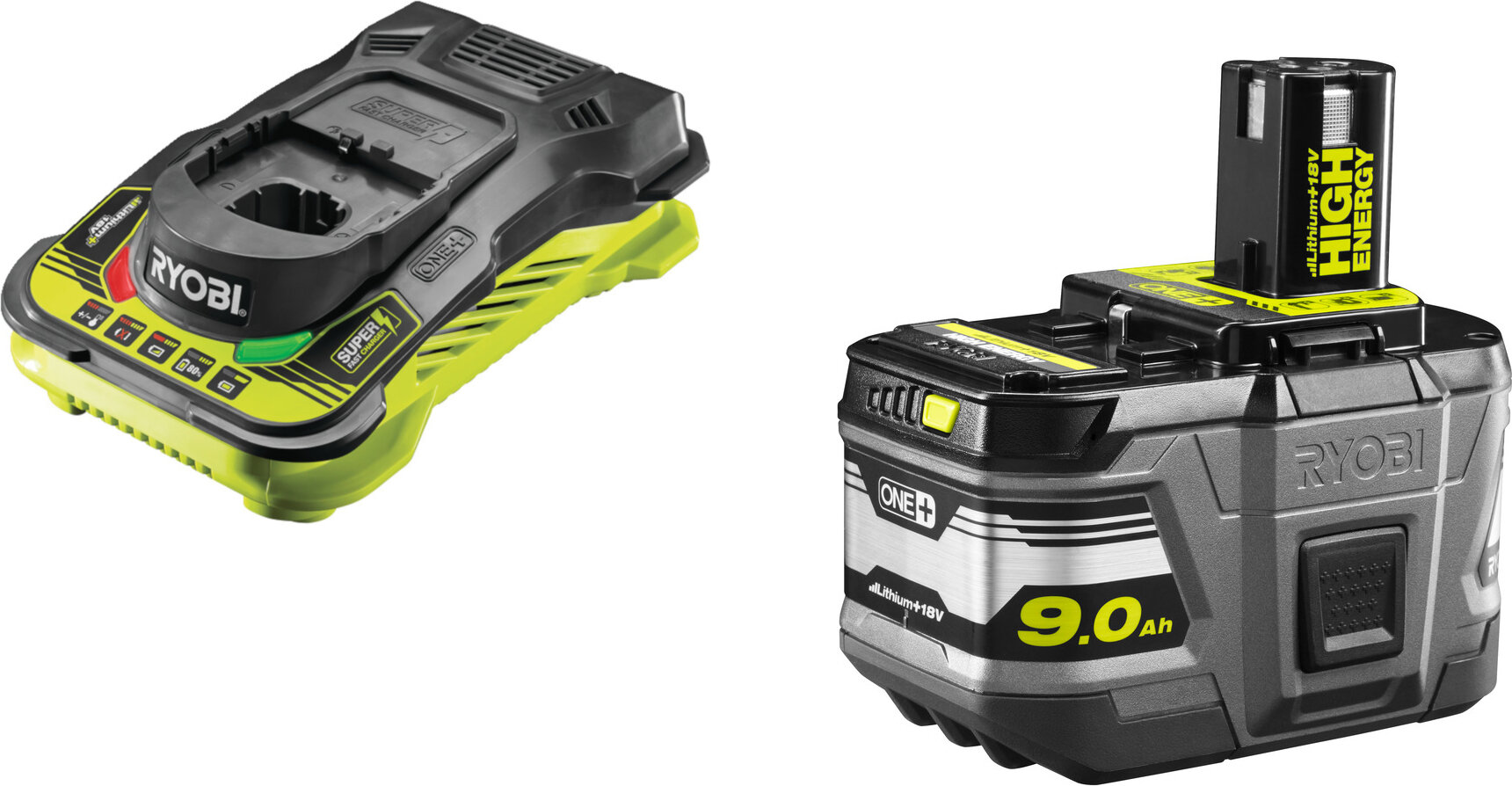 Набор Ryobi ONE+ RC18150-190 5133004421 аккумулятор (18 В, 9.0 A*ч; Li-Ion) и зарядное устройство RC18-150