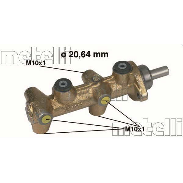 Цилиндр тормозной главный для автомобиля Audi Volkswagen, METELLI 05-0040 (1 шт.)