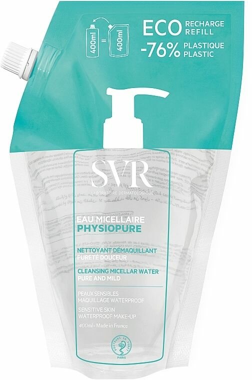 SVR Рефил мицеллярной воды Physiopure Eau Micellaire (400 мл)