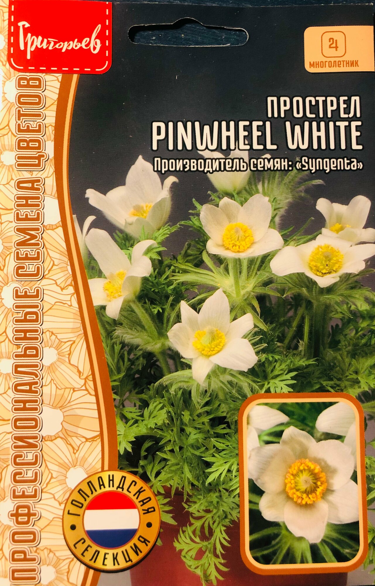 Семена Прострела "Pinwheel White" (3 сем.)