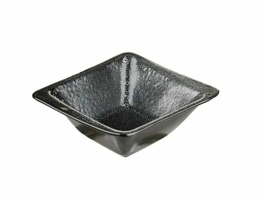 Салатник фарфоровый "Млечный путь" квадратный 250мл 13х13см черный