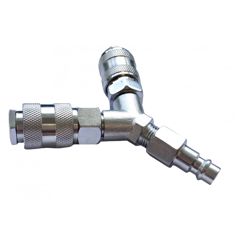 Разветвитель пневматический на 2 выхода Y-образный со штуцером Pegas pneumatic 3303