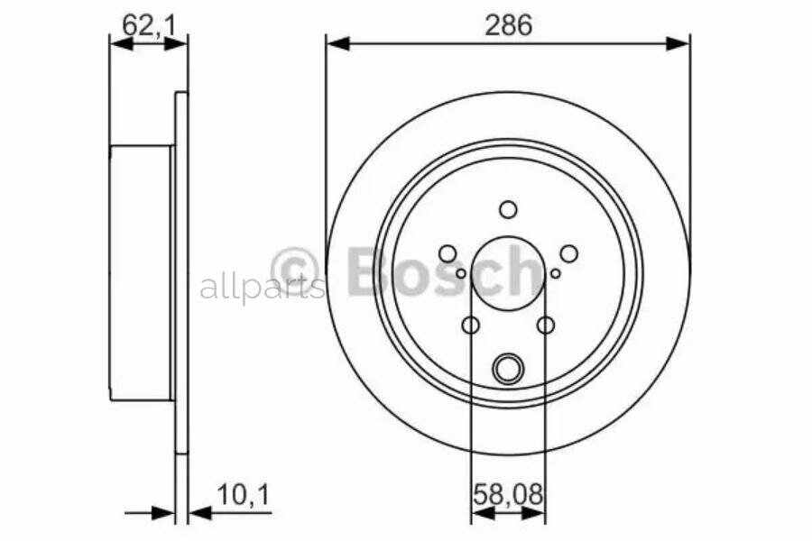 BOSCH 0986479A10 0 986 479 A10 диск тормозной задний!\ Subaru Forester/Impreza/Legacy/Outback 2.0/2.5/2.0d 08>
