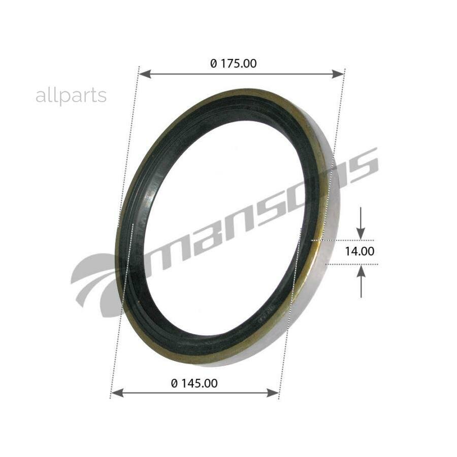 MANSONS GR178 сальник ступицы ! d145xd175x14mm \ MB