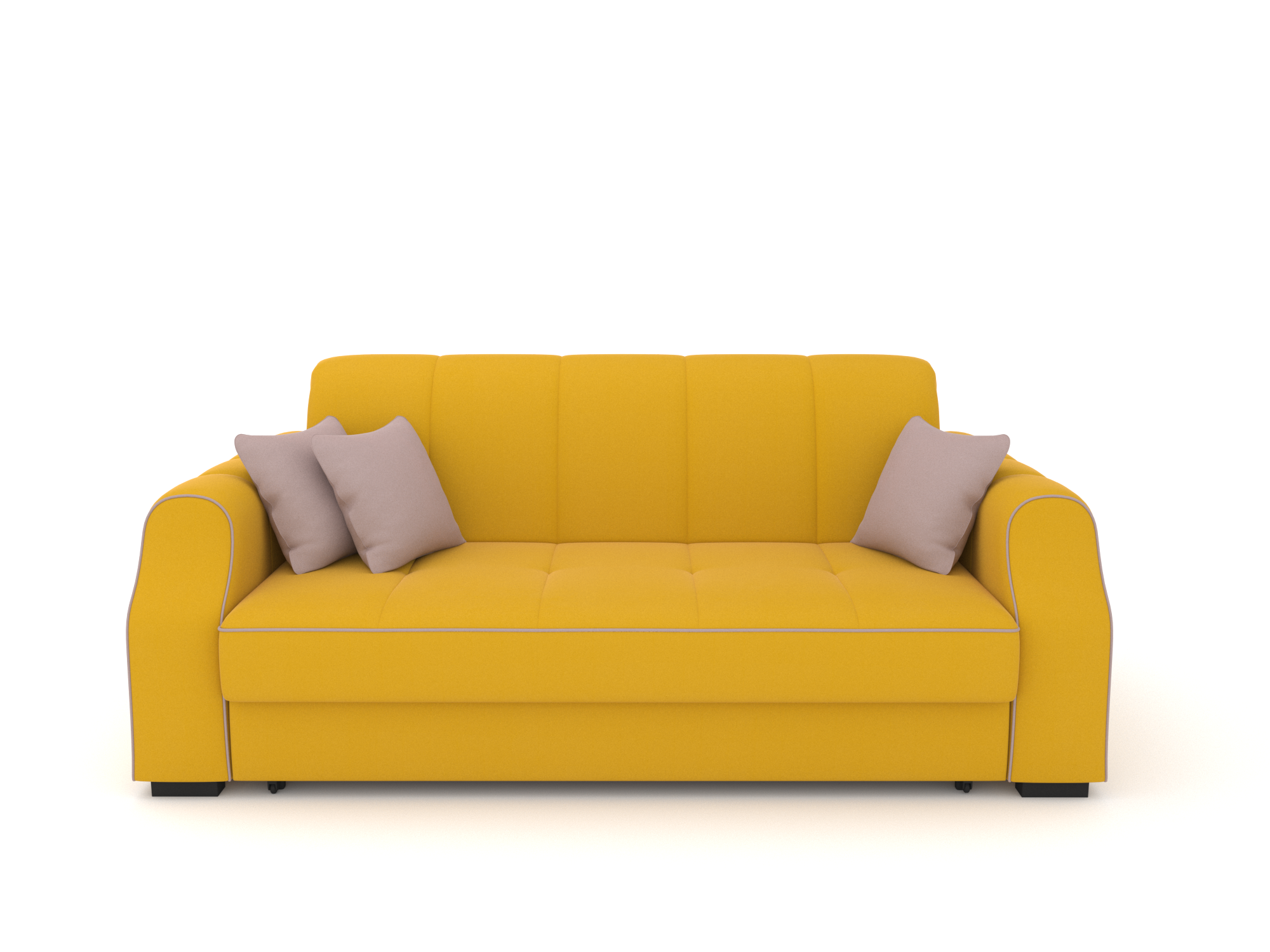 POOH Диван-кровать Тулус Velour Yellow Независимый пружинный блок