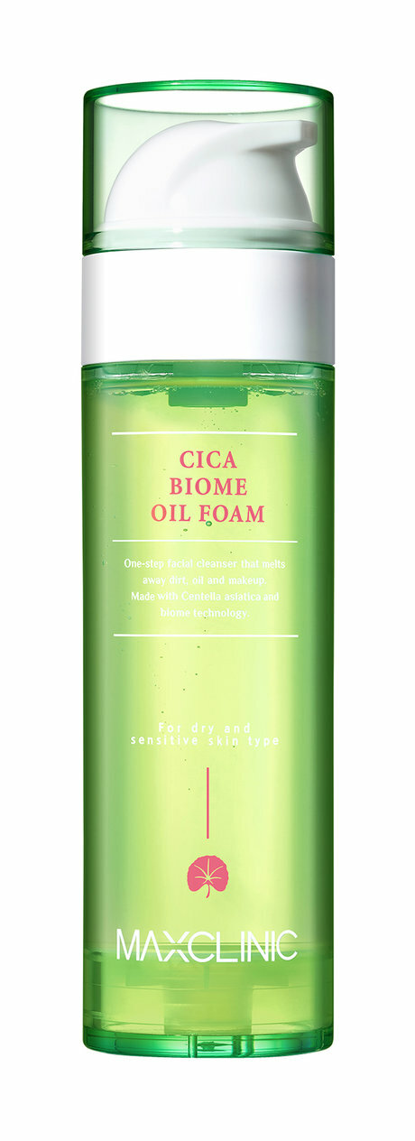 Maxclinic Cica Biome Oil Foam, Гидрофильное масло-пенка для умывания с центеллой, 110гр