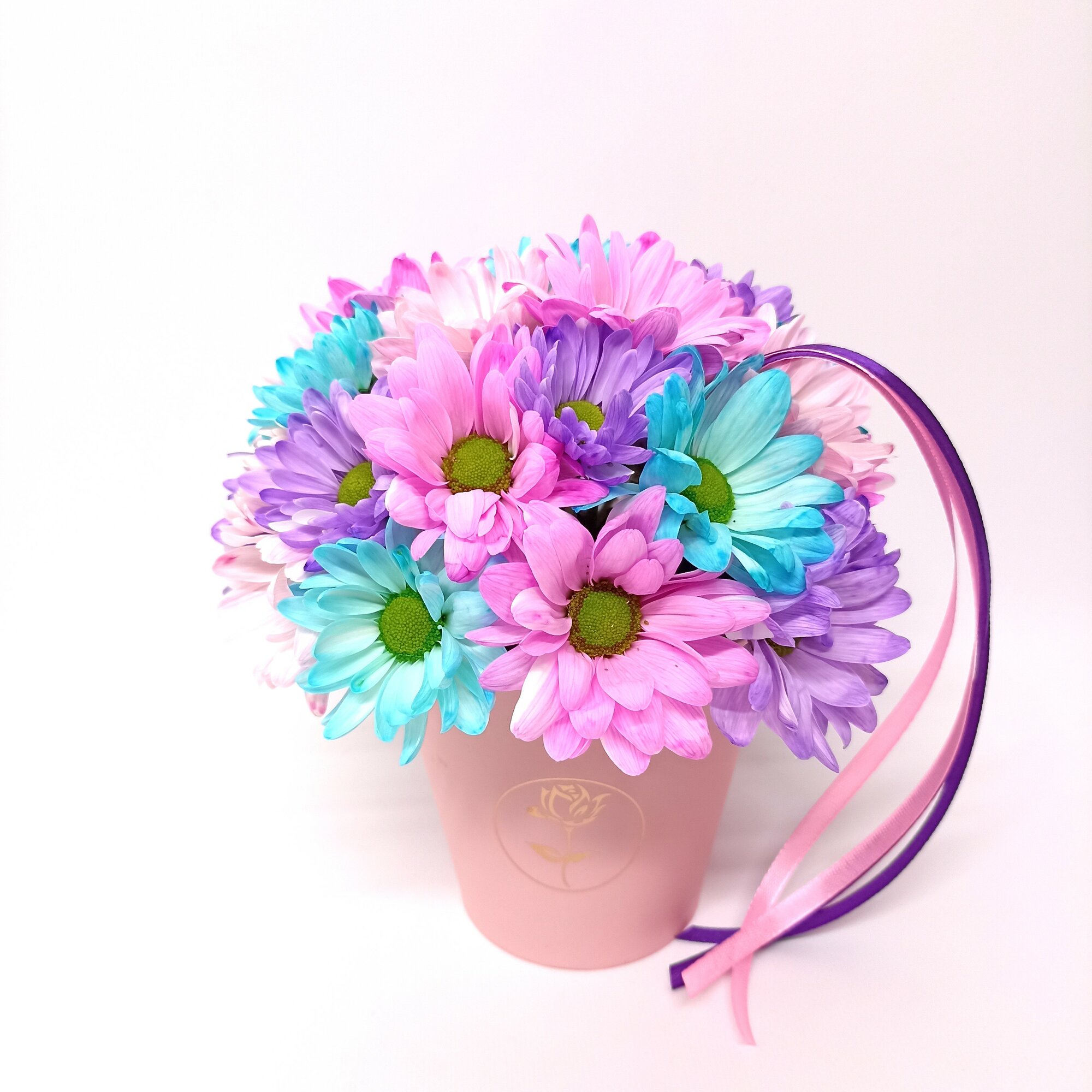 Стаканчик с хризантемой "Радужный"