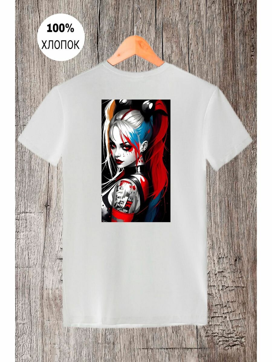 Футболка харли квинн из бэтмена с татуировкой