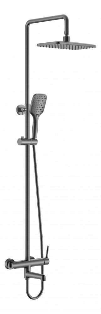 Душевая система VIEIR с поворотным изливом из латуни 103562G Графит, темно-серый