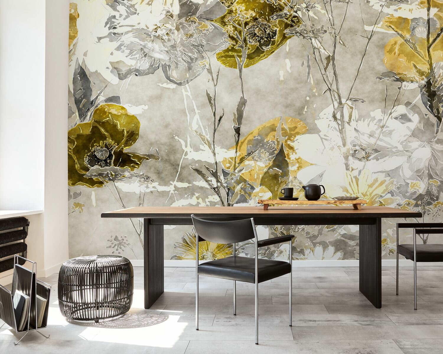 Фотообои Z-262 Золотые маки (Повторяющиеся) 300х270 DIVINO