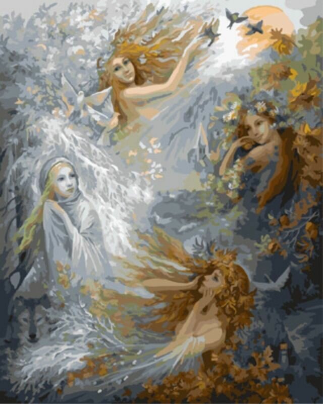 Картина по номерам "Времена года" GX7907 40x50