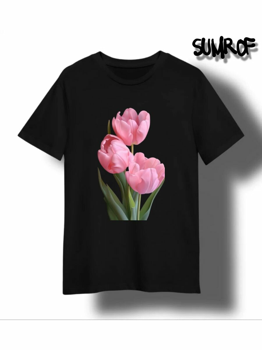 Футболка Zerosell тюльпаны