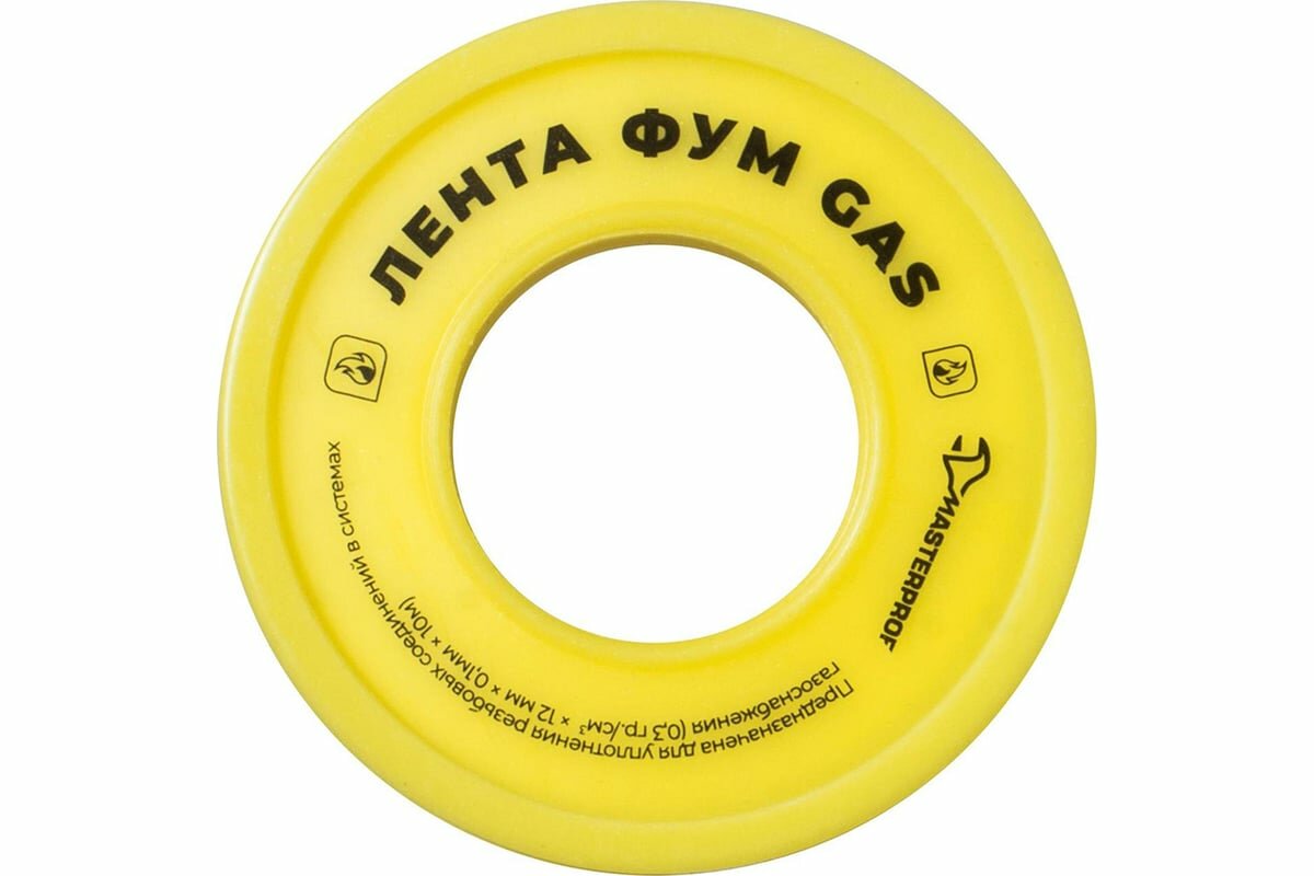 Лента фумовая MasterProf GAS 12 мм х 0,1 мм х 10 м для теплоизоляции и гидроизоляции стеновых поверхностей