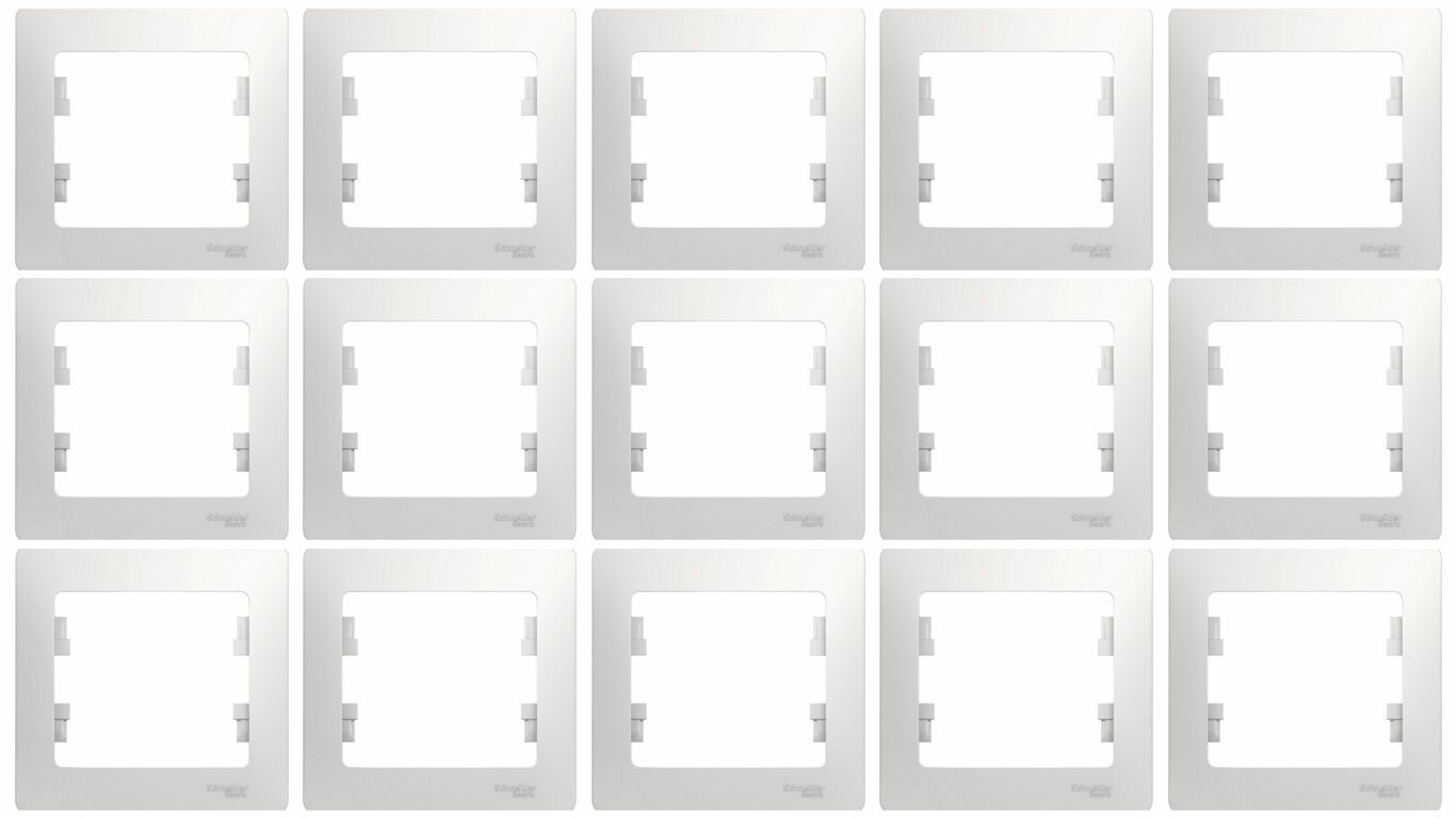 Рамка 1 пост Schneider Electric GLOSSA, белый GSL000101 15 штук