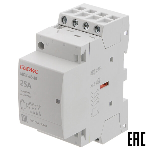 Контактор модульный MCE-25-40-A240 25А 240В 4з на Din-рейку ДКС