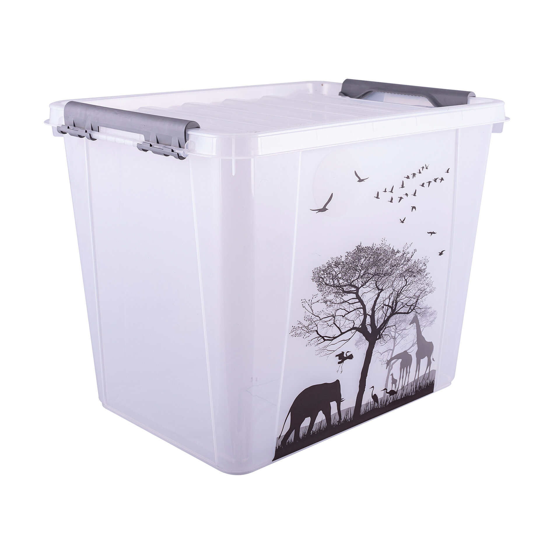 Ящик Полимербыт Africa 50956, с крышкой и фиксаторами, пластик/полипропилен, 25 литров