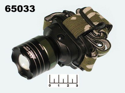 Фонарь налобный 1 светодиод 10000W/30000W аккумуляторный BL-6801-1 + авто з/у zoom
