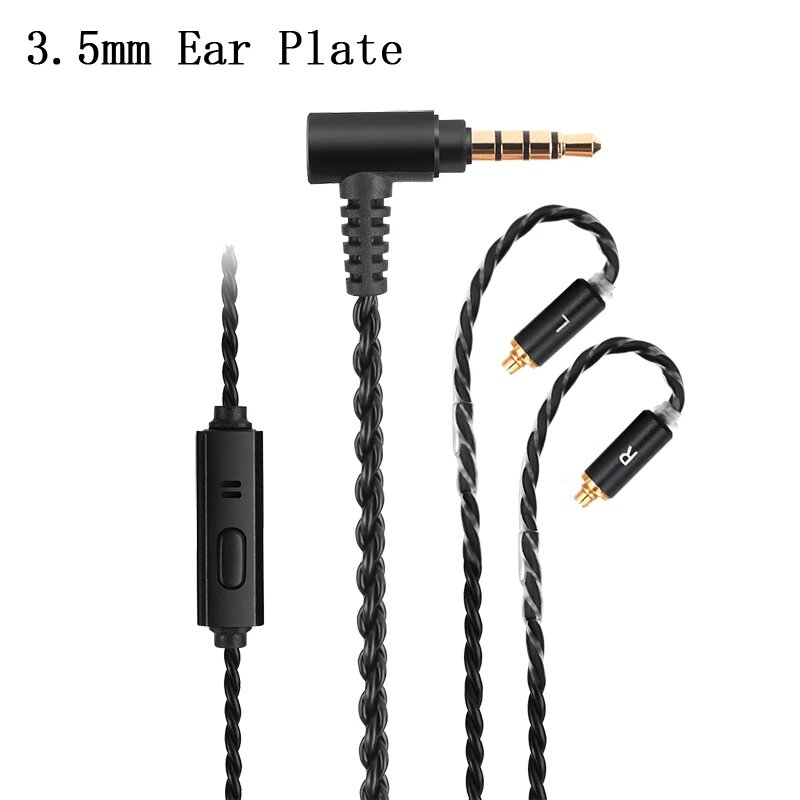 Earmax Кабель для наушников Sony Fiio MMCX черный 120 см MMCX Earhook plate