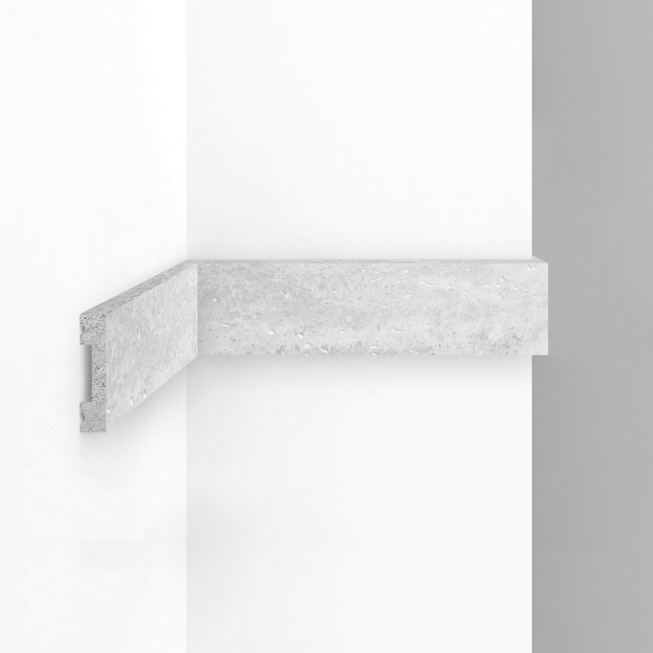 Рейки декоративные на стену дюрополимер DECOMASTER (декомастер), 41х10х2900 мм, D162-1634 ДМ лофт кварц белый