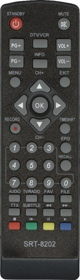 Пульт Huayu SRT-8202 для DVB-T2 ресивера Strong