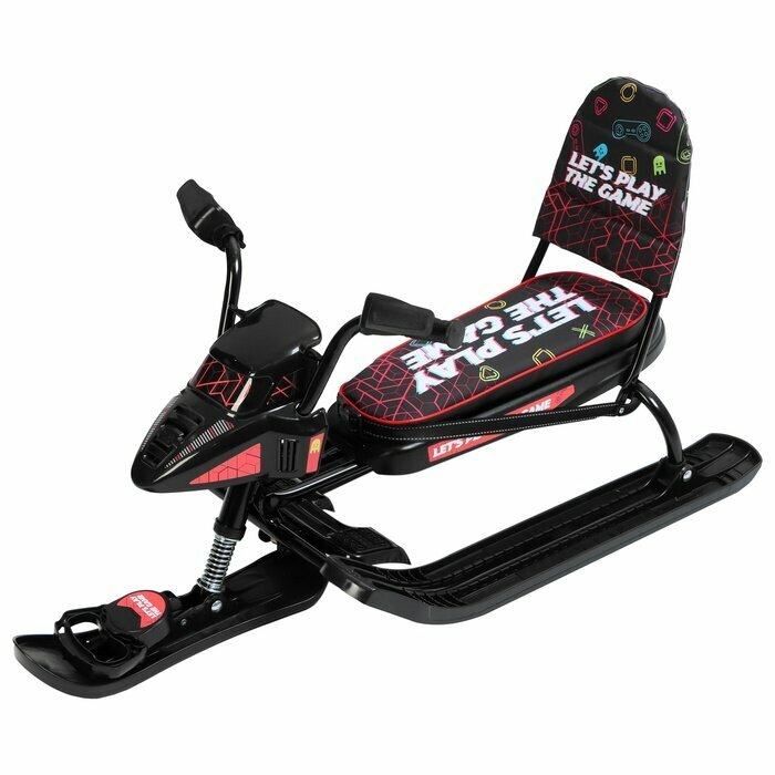 Снегокат Snowpatrol «Геймер», со спинкой, чёрный, СНД2/ГМ Nika