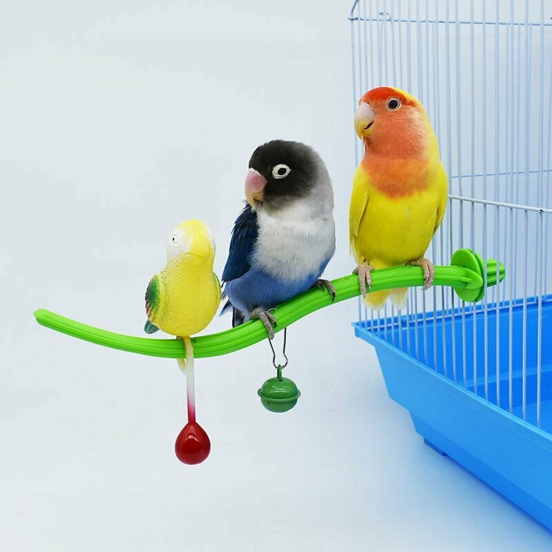 Игрушки для попугаев, жердочки для птиц, птицы-компаньоны, колокольчики,1, желтый