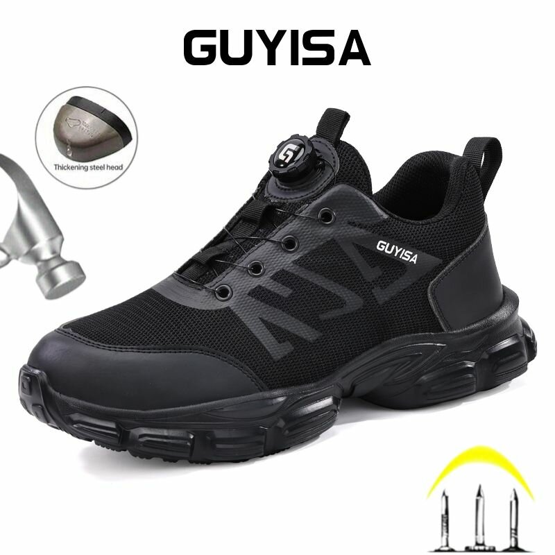 Waterproof Work Boots Safety Shoes Steel Toe Shoes Men Leather Shoes Puncture-Proof Shoes Safety Boots Protective