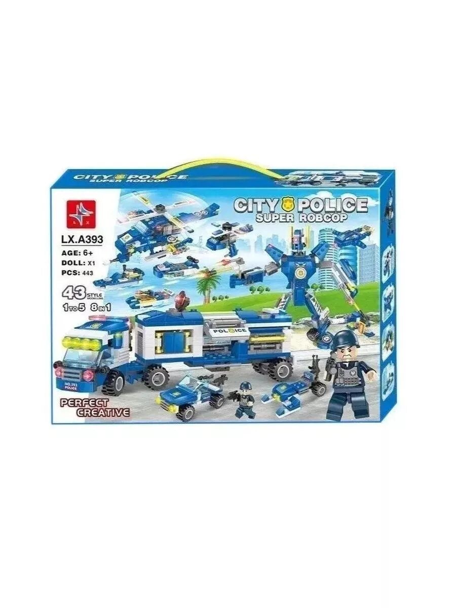Конструктор City Police Сити Город Центр полиции 443 детали
