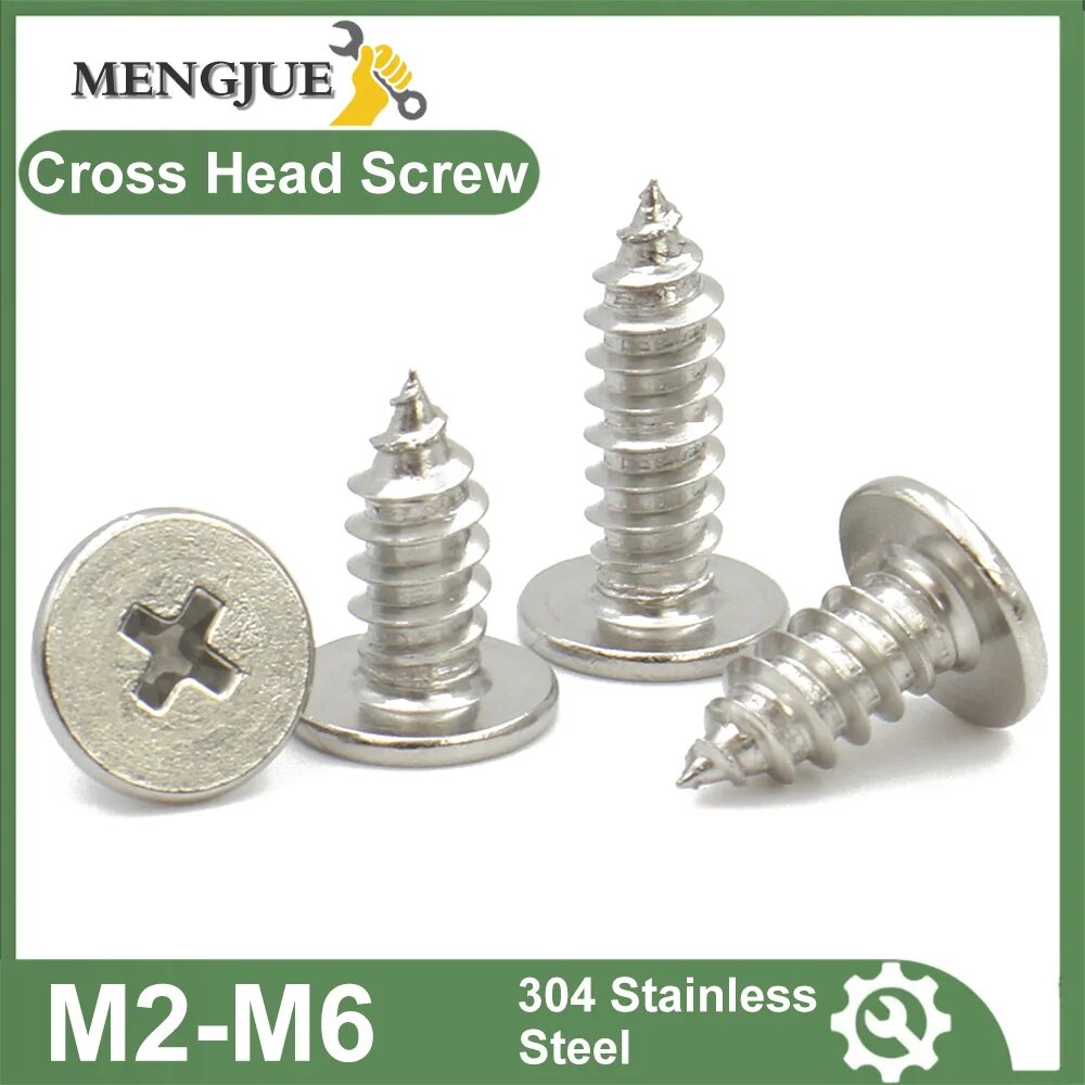 Менджуэ нержавеющие саморезы по дереву M2-M6 M6 (10pcs), 12mm