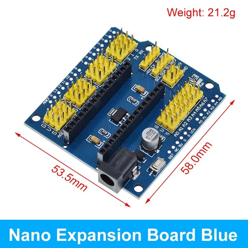 TZT teng NANO IO Shield плата расширения для Arduino NANO Expansion Blue