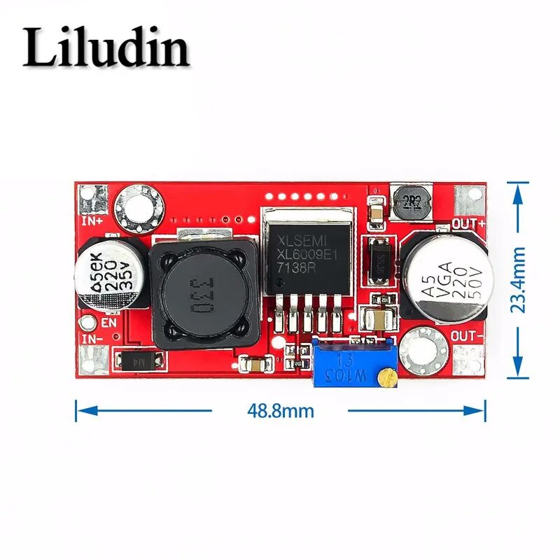 Liludin XL6009 Red, повышающий модуль питания 4A