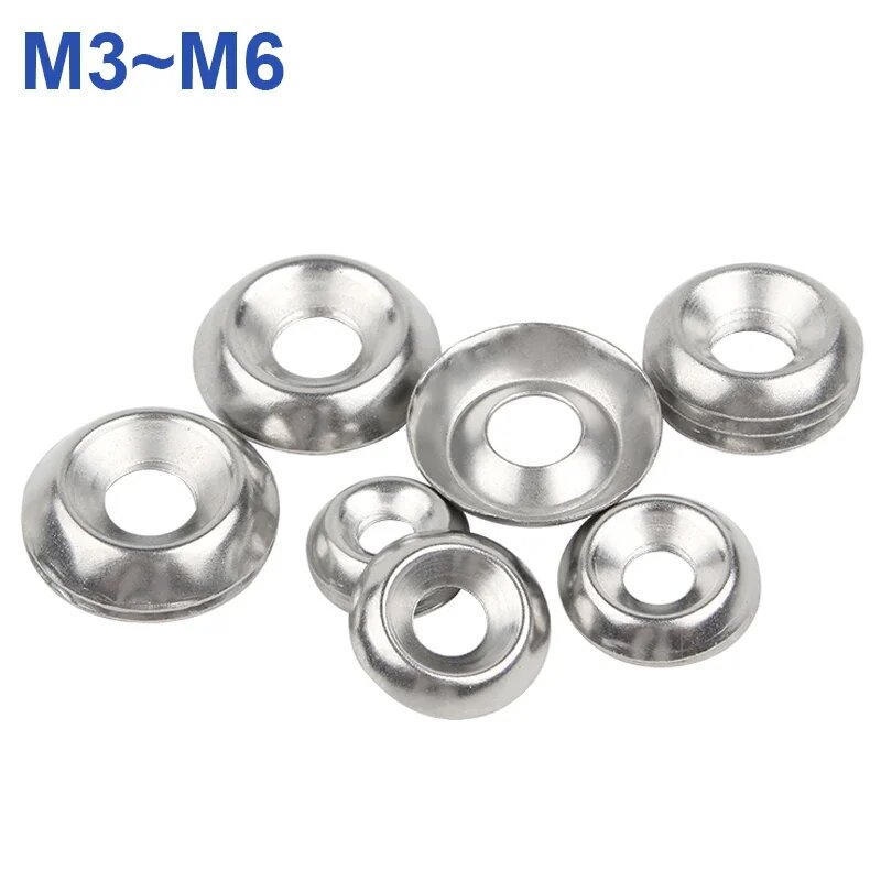 Конические шайбы из нержавеющей стали M3 M4 M5 M6 100 шт, M5x15x3mm