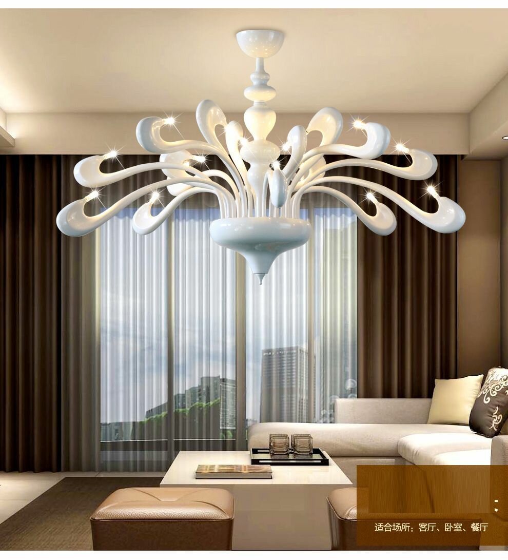 Скандинавская атмосферная люстра-лебедь для гостиной