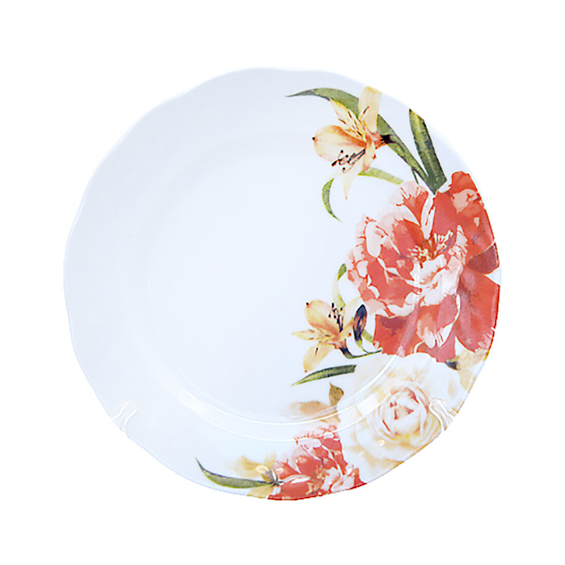 Набор фарфоровых тарелок мелких 175 мм, ф. Надежда "Флоранс" - 4шт, Добрушский фарфоровый завод