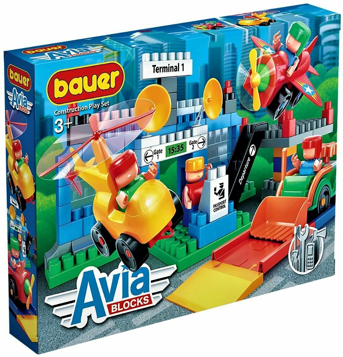 Конструктор Bauer "Аэропорт" 749, 136 пластиковых деталей, от 3 лет