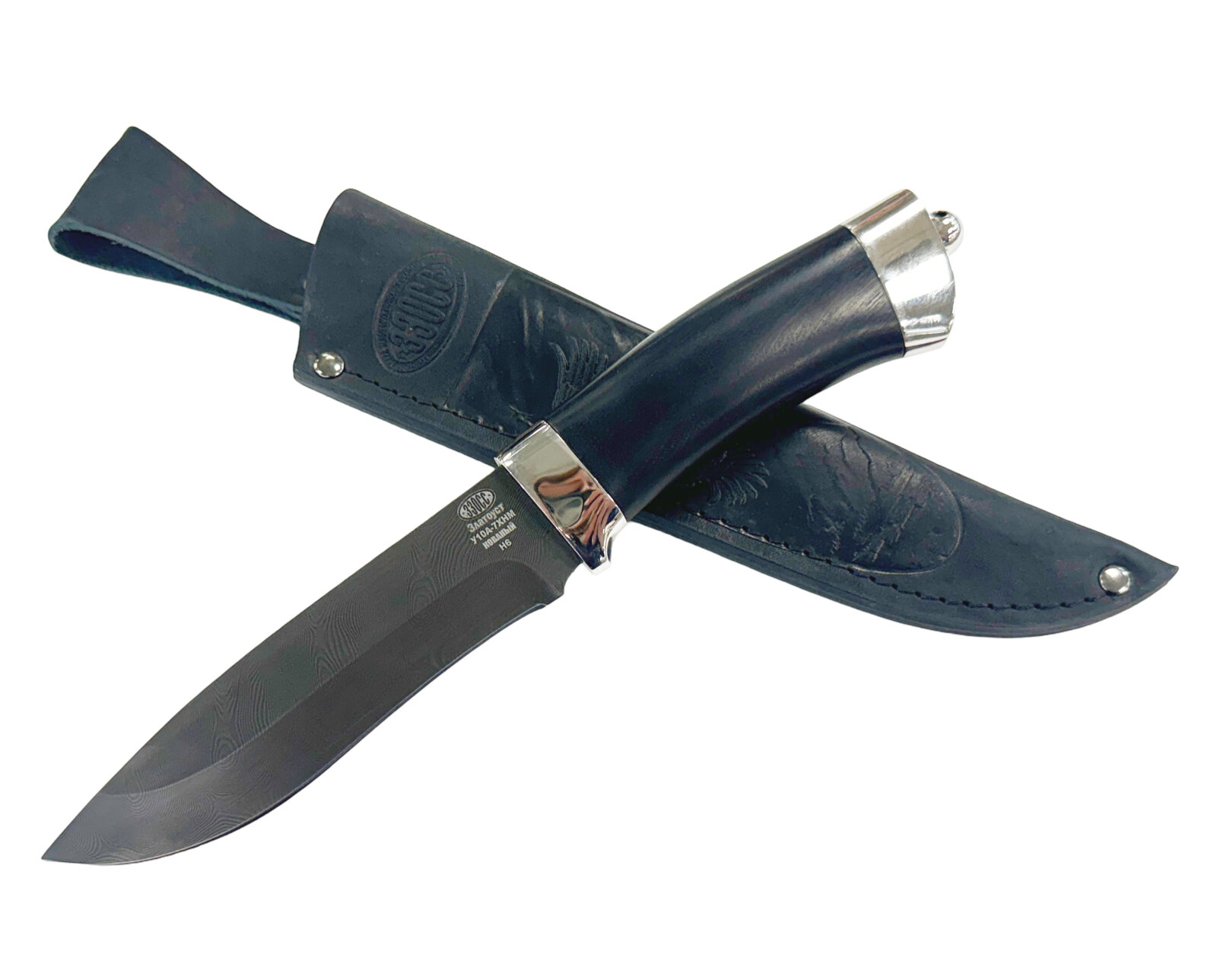 Нож Н6, сталь У10А-7ХНМ, Граб, никель, ззосс